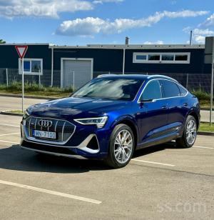 Zils Audi E-Tron 2021 Rīga, ar dzinēja tilpumu 0.00 L un nobraukumu 107 tūkst. km par 31500 €, foto  vietnē AUTOMOTO.COM.LV