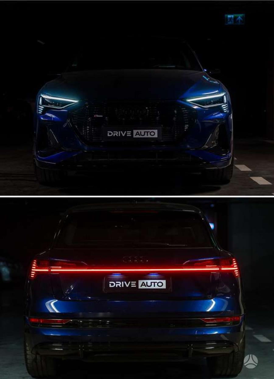Blue Audi E-Tron 2022 in Vilnius, with an engine capacity of 0.00 L and mileage of 99 thousand km for 33900 €, photo 5 on AUTOMOTO.COM.LV