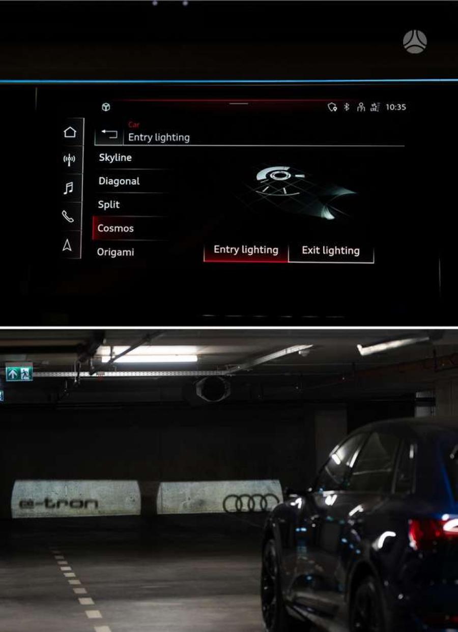 Blue Audi E-Tron 2022 in Vilnius, with an engine capacity of 0.00 L and mileage of 99 thousand km for 33900 €, photo 43 on AUTOMOTO.COM.LV