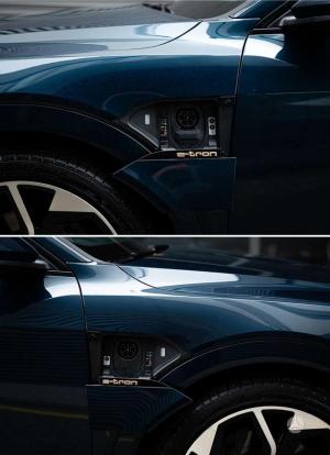 Blue Audi E-Tron 2022 in Vilnius, with an engine capacity of 0.00 L and mileage of 82 thousand km for 33900 €, photo 35 on AUTOMOTO.COM.LV