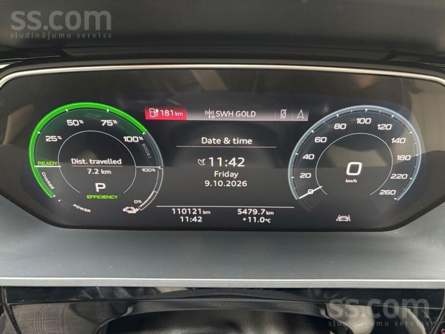 Blue Audi E-Tron 2022 in Riga, with an engine capacity of 0.00 L and mileage of 110 thousand km for 28900 €, photo 24 on AUTOMOTO.COM.LV