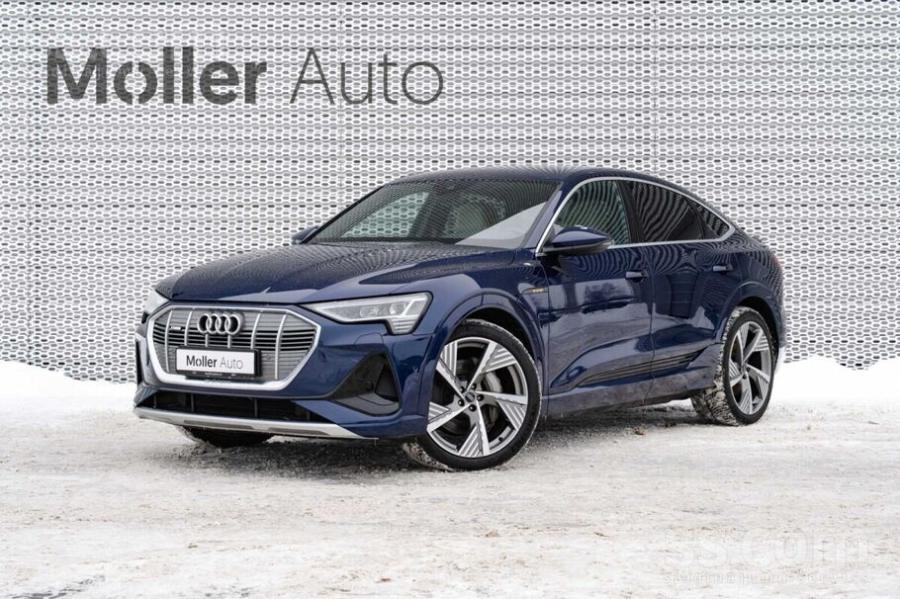 Blue Audi E-Tron 2024 in Riga, with an engine capacity of 0.00 L and mileage of 39 thousand km for 59900 €, photo 1 on AUTOMOTO.COM.LV