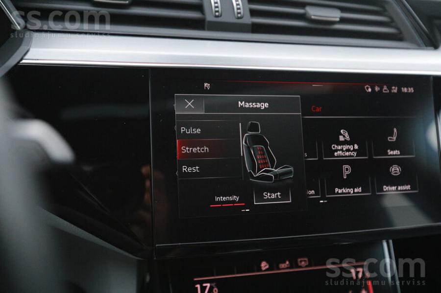 Blue Audi E-Tron 2020 in Riga, with an engine capacity of 0.00 L and mileage of 68 thousand km for 36990 €, photo 23 on AUTOMOTO.COM.LV