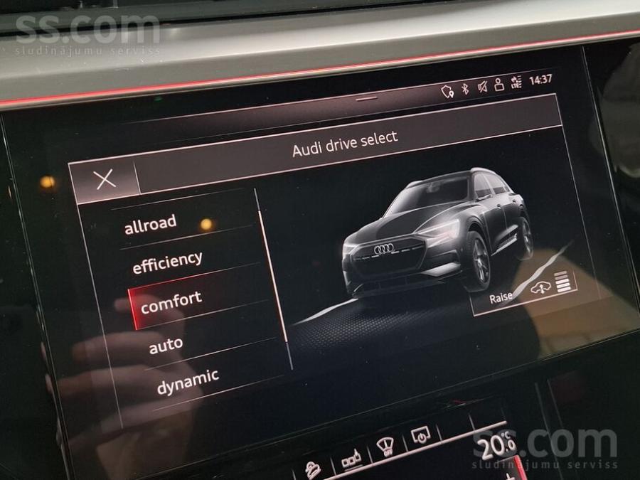 Pelēks Audi E-Tron 2019 Rīga, ar dzinēja tilpumu 0.00 L un nobraukumu 90 tūkst. km par 29500 €, foto 14 vietnē AUTOMOTO.COM.LV