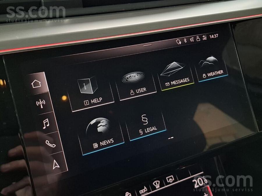 Pelēks Audi E-Tron 2019 Rīga, ar dzinēja tilpumu 0.00 L un nobraukumu 90 tūkst. km par 25900 €, foto 19 vietnē AUTOMOTO.COM.LV