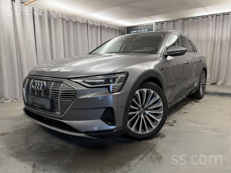 Grey Audi E-Tron 2019 in Riga, with an engine capacity of 0.00 L and mileage of 65 thousand km for 31990 €, photo 1 on AUTOMOTO.COM.LV