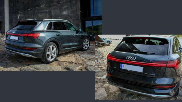 Grey Audi E-Tron 2020 in Kaunas, with an engine capacity of 0.00 L and mileage of 55 thousand km for 29250 €, photo 3 on AUTOMOTO.COM.LV