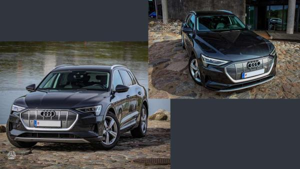 Grey Audi E-Tron 2020 in Kaunas, with an engine capacity of 0.00 L and mileage of 55 thousand km for 29250 €, photo 5 on AUTOMOTO.COM.LV