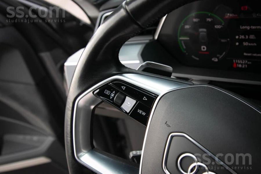 Grey Audi E-Tron 2020 in Tukums, with an engine capacity of 0.00 L and mileage of 112 thousand km for 23990 €, photo 20 on AUTOMOTO.COM.LV