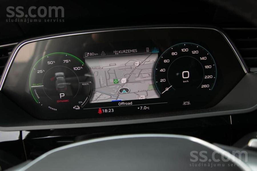 Grey Audi E-Tron 2020 in Tukums, with an engine capacity of 0.00 L and mileage of 112 thousand km for 23990 €, photo 26 on AUTOMOTO.COM.LV