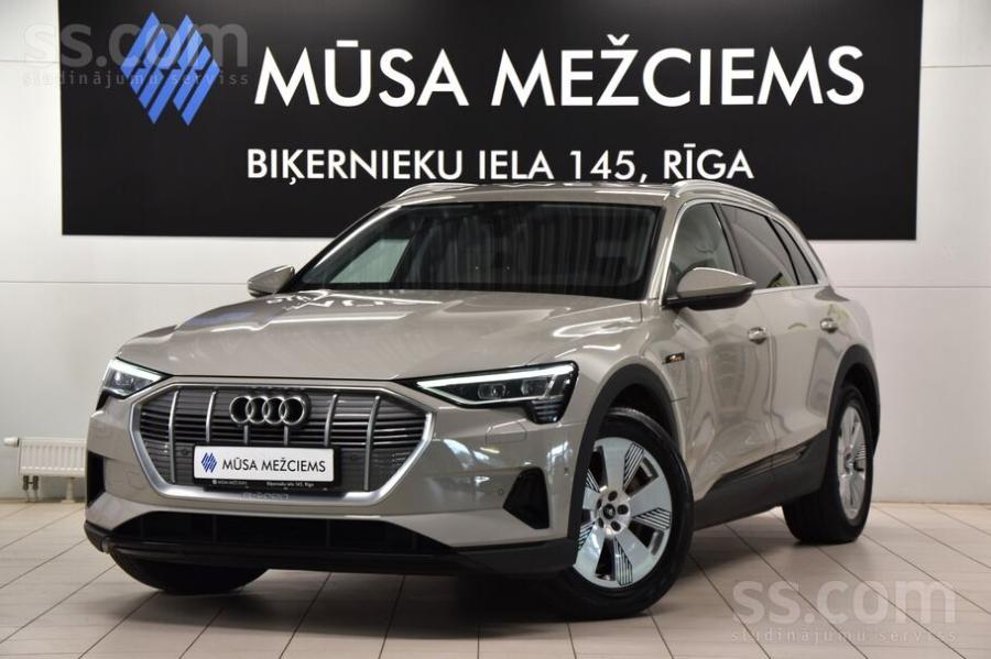 Grey Audi E-Tron 2020 in Riga, with an engine capacity of 0.00 L and mileage of 97 thousand km for 28990 €, photo 1 on AUTOMOTO.COM.LV