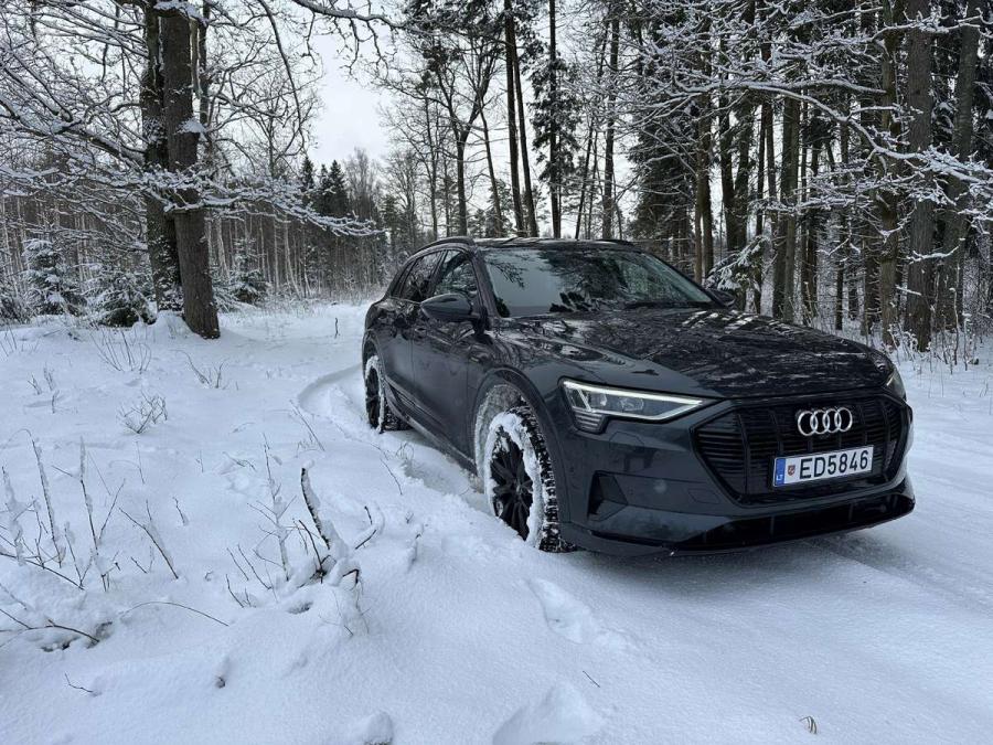 Pelēks Audi E-Tron 2021 Klaipėda, ar dzinēja tilpumu 0.00 L un nobraukumu 51 tūkst. km par 29900 €, foto 8 vietnē AUTOMOTO.COM.LV