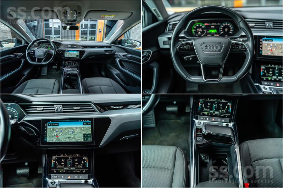 Grey Audi E-Tron 2022 in Riga, with an engine capacity of 0.00 L and mileage of 77 thousand km for 27900 €, photo 26 on AUTOMOTO.COM.LV
