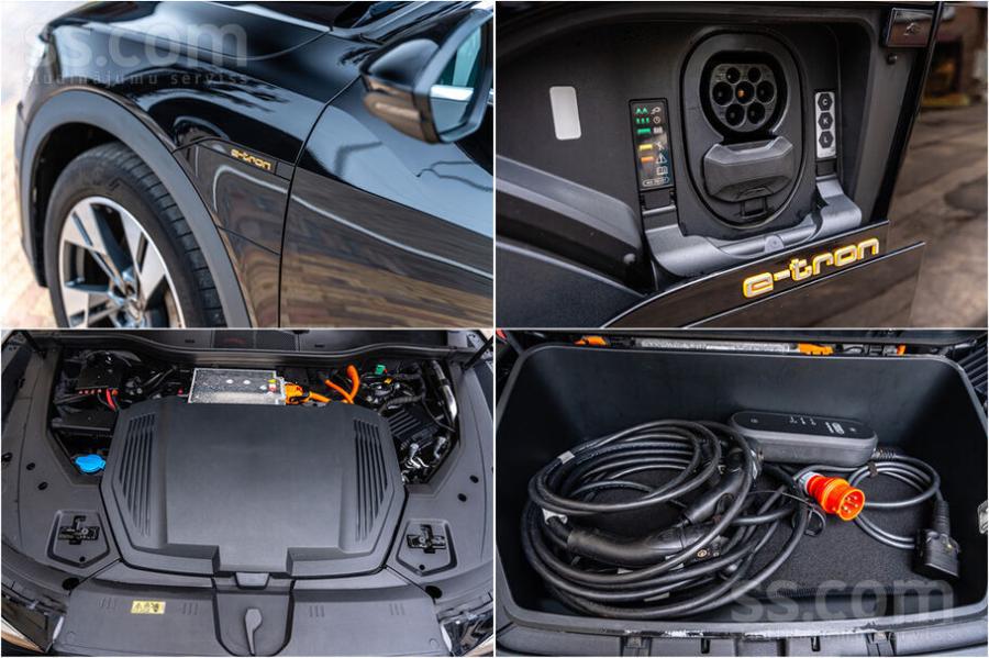 Grey Audi E-Tron 2022 in Riga, with an engine capacity of 0.00 L and mileage of 77 thousand km for 27900 €, photo 35 on AUTOMOTO.COM.LV