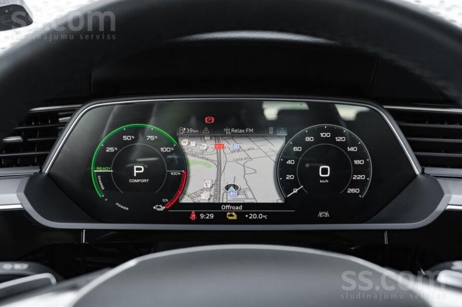 Grey Audi E-Tron 2022 in Riga, with an engine capacity of 0.00 L and mileage of 60 thousand km for 35600 €, photo 16 on AUTOMOTO.COM.LV