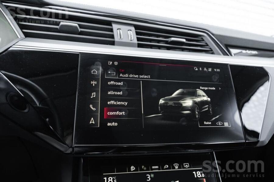 Grey Audi E-Tron 2022 in Riga, with an engine capacity of 0.00 L and mileage of 60 thousand km for 35600 €, photo 25 on AUTOMOTO.COM.LV