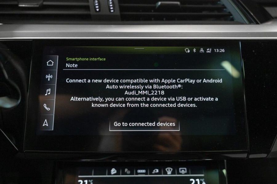 Grey Audi E-Tron 2022 in Vilnius, with an engine capacity of 0.00 L and mileage of 60 thousand km for 33900 €, photo 20 on AUTOMOTO.COM.LV