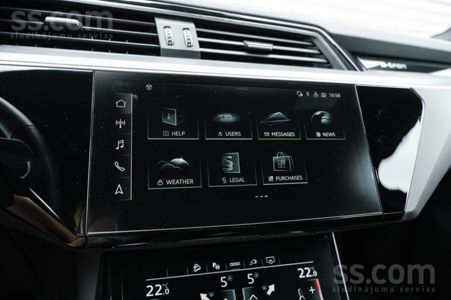 Pelēks Audi E-Tron 2022 Rīga, ar dzinēja tilpumu 0.00 L un nobraukumu 63 tūkst. km par 33350 €, foto 25 vietnē AUTOMOTO.COM.LV