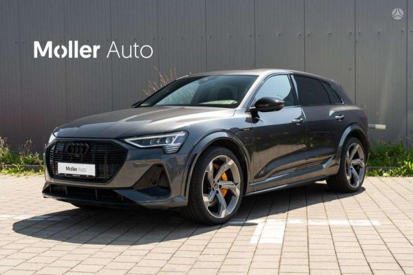 Grey Audi E-Tron 2022 in Vilnius, with an engine capacity of 0.10 L and mileage of 70 thousand km for 42750 €, photo 1 on AUTOMOTO.COM.LV