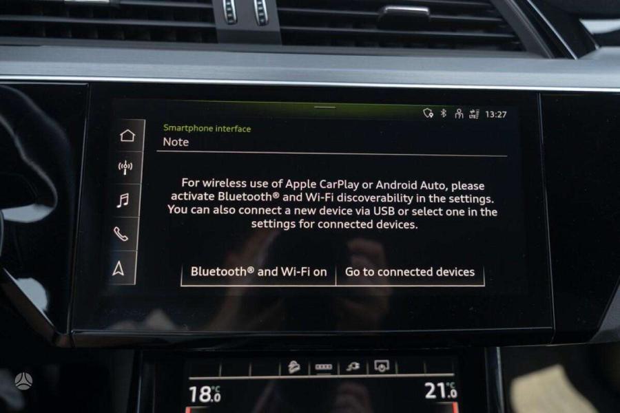 Grey Audi E-Tron 2022 in Vilnius, with an engine capacity of 0.10 L and mileage of 70 thousand km for 42750 €, photo 16 on AUTOMOTO.COM.LV