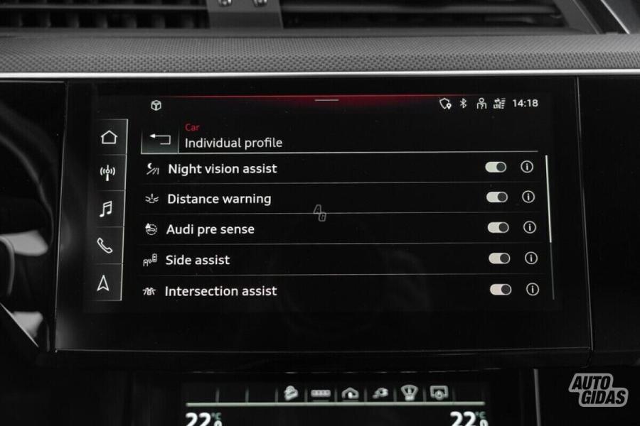 Pelēks Audi E-Tron 2023 Viļņa, ar dzinēja tilpumu 0.00 L un nobraukumu 34 tūkst. km par 44000 €, foto 26 vietnē AUTOMOTO.COM.LV