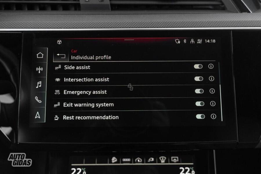 Pelēks Audi E-Tron 2023 Viļņa, ar dzinēja tilpumu 0.00 L un nobraukumu 34 tūkst. km par 44000 €, foto 27 vietnē AUTOMOTO.COM.LV