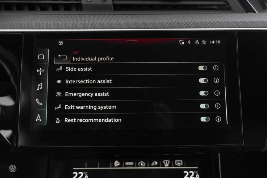 Pelēks Audi E-Tron 2023 Viļņa, ar dzinēja tilpumu 0.00 L un nobraukumu 34 tūkst. km par 44000 €, foto 27 vietnē AUTOMOTO.COM.LV
