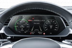 Grey Audi E-Tron 2023 in Marupe, with an engine capacity of 0.00 L and mileage of 62 thousand km for 41450 €, photo 16 on AUTOMOTO.COM.LV
