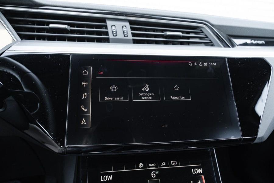 Grey Audi E-Tron 2023 in Marupe, with an engine capacity of 0.00 L and mileage of 62 thousand km for 41450 €, photo 26 on AUTOMOTO.COM.LV
