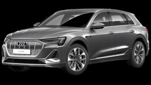 Grey Audi E-Tron 2023 in Marupe, with an engine capacity of 0.00 L and mileage of 78 thousand km for 36900 €, photo 1 on AUTOMOTO.COM.LV