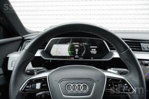 Grey Audi E-Tron 2023 in Riga, with an engine capacity of 0.00 L and mileage of 57 thousand km for 51900 €, photo 18 on AUTOMOTO.COM.LV
