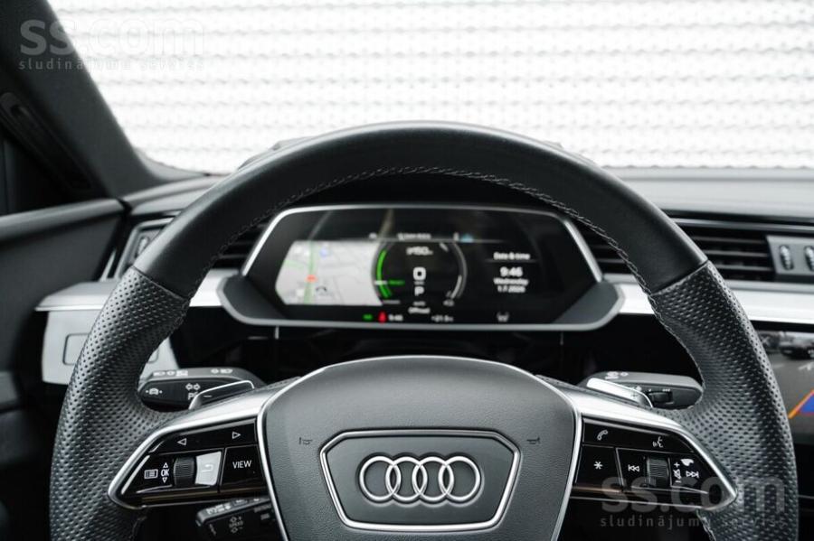 Grey Audi E-Tron 2023 in Riga, with an engine capacity of 0.00 L and mileage of 57 thousand km for 51900 €, photo 18 on AUTOMOTO.COM.LV