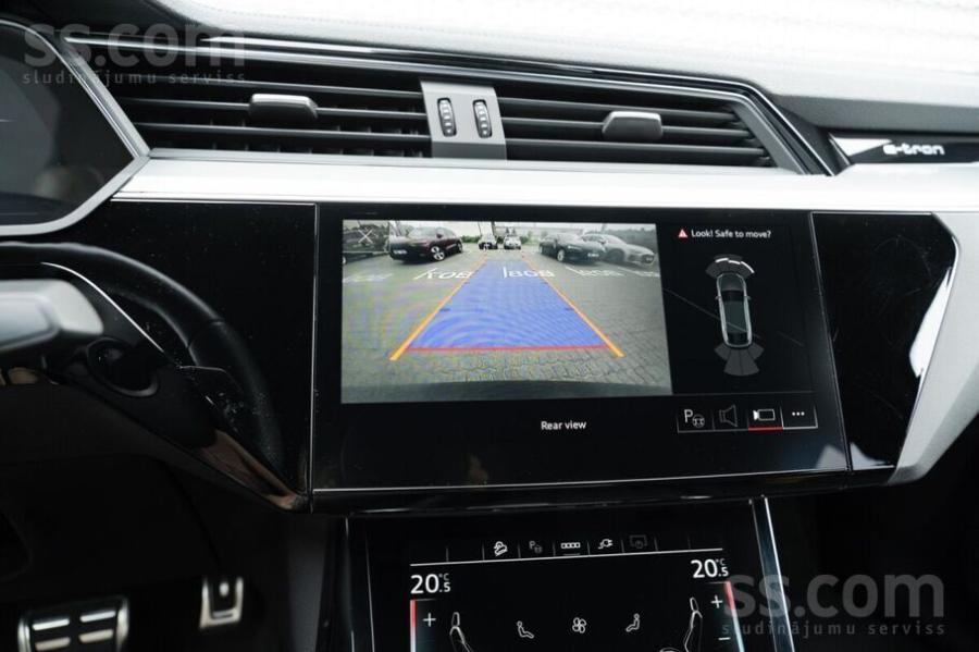 Grey Audi E-Tron 2023 in Riga, with an engine capacity of 0.00 L and mileage of 57 thousand km for 51900 €, photo 20 on AUTOMOTO.COM.LV