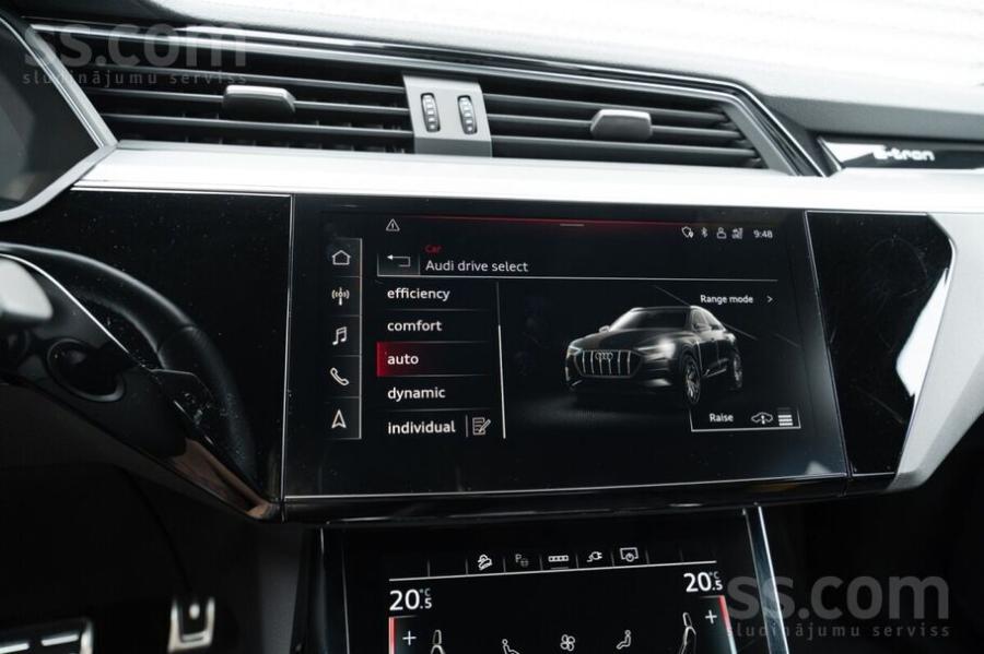 Grey Audi E-Tron 2023 in Riga, with an engine capacity of 0.00 L and mileage of 57 thousand km for 51900 €, photo 23 on AUTOMOTO.COM.LV