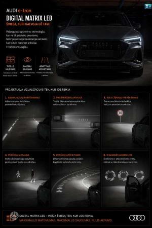 Grey Audi E-Tron 2023 in Vilnius, with an engine capacity of 0.00 L and mileage of 87 thousand km for 34900 €, photo 6 on AUTOMOTO.COM.LV