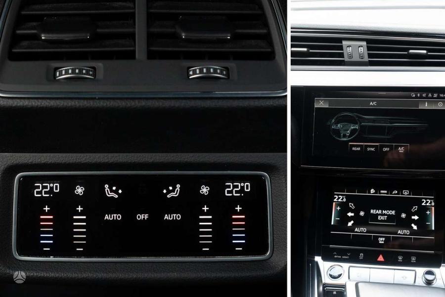 Grey Audi E-Tron 2023 in Vilnius, with an engine capacity of 0.00 L and mileage of 87 thousand km for 34900 €, photo 33 on AUTOMOTO.COM.LV