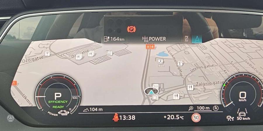 Grey Audi E-Tron 2023 in Vilnius, with an engine capacity of 0.00 L and mileage of 46 thousand km for 36000 €, photo 11 on AUTOMOTO.COM.LV