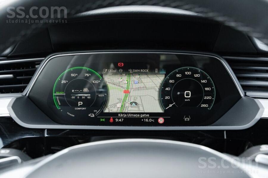 Grey Audi E-Tron 2024 in Riga, with an engine capacity of 0.00 L and mileage of 73 thousand km for 64100 €, photo 18 on AUTOMOTO.COM.LV