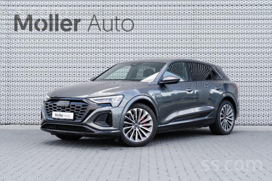 Grey Audi E-Tron 2024 in Riga, with an engine capacity of 0.00 L and mileage of 55 thousand km for 59900 €, photo 1 on AUTOMOTO.COM.LV