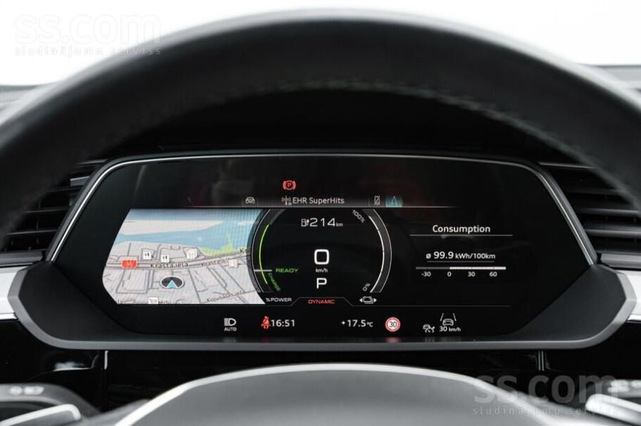 Grey Audi E-Tron 2021 in Riga, with an engine capacity of 0.00 L and mileage of 76 thousand km for 27900 €, photo 16 on AUTOMOTO.COM.LV