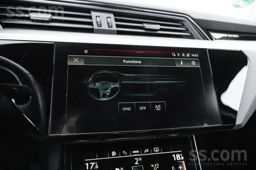 Grey Audi E-Tron 2021 in Riga, with an engine capacity of 0.00 L and mileage of 76 thousand km for 27900 €, photo 20 on AUTOMOTO.COM.LV