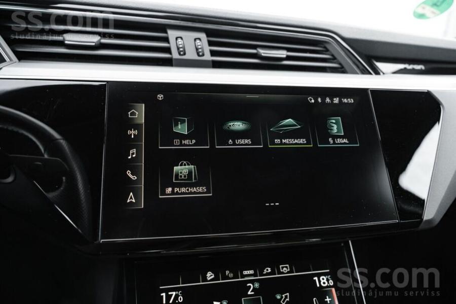 Grey Audi E-Tron 2021 in Riga, with an engine capacity of 0.00 L and mileage of 76 thousand km for 27900 €, photo 29 on AUTOMOTO.COM.LV