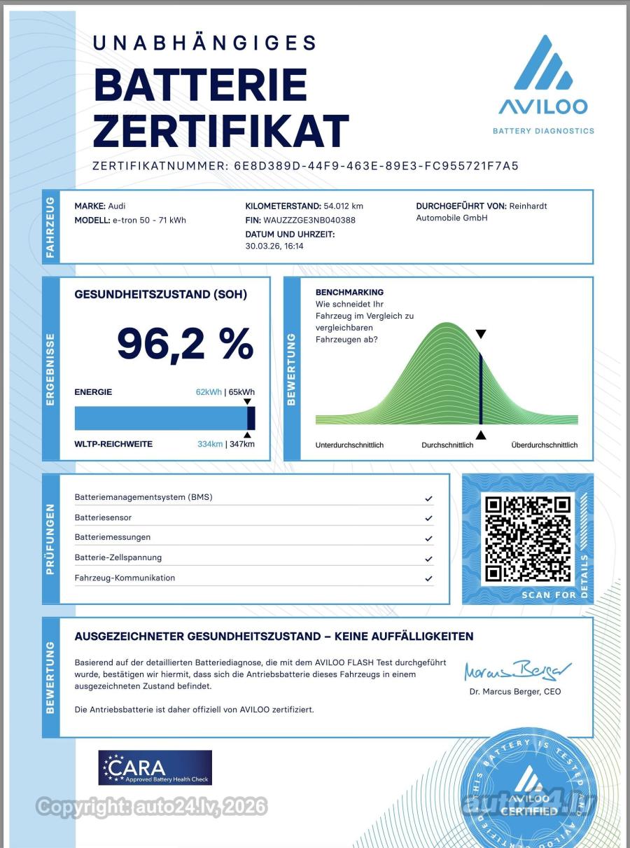 Grey Audi E-Tron 2022 in Tallinn, with an engine capacity of 0.00 L and mileage of 54 thousand km for 37990 €, photo 20 on AUTOMOTO.COM.LV