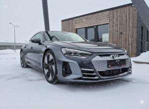 Grey Audi E-tron GT 2021 in Vilnius, with an engine capacity of 0.00 L and mileage of 96 thousand km for 45200 €, photo  on AUTOMOTO.COM.LV
