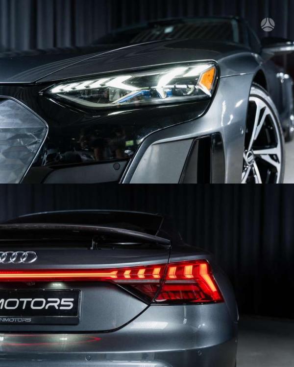 Grey Audi E-tron GT 2023 in Vilnius, with an engine capacity of 0.00 L and mileage of 27 thousand km for 50999 €, photo 8 on AUTOMOTO.COM.LV