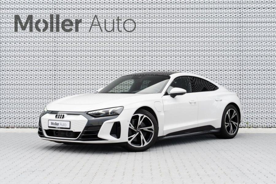White Audi E-tron GT 2021 in Marupe, with an engine capacity of 0.00 L and mileage of 87 thousand km for 54600 €, photo 1 on AUTOMOTO.COM.LV