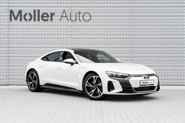 White Audi E-tron GT 2021 in Marupe, with an engine capacity of 0.00 L and mileage of 87 thousand km for 54600 €, photo 2 on AUTOMOTO.COM.LV