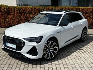 White Audi E-Tron 2020 in Riga, with an engine capacity of 0.00 L and mileage of 98 thousand km for 31900 €, photo  on AUTOMOTO.COM.LV
