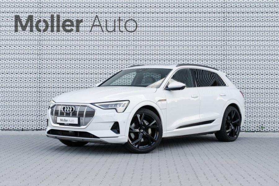 White Audi E-Tron 2020 in Marupe, with an engine capacity of 0.00 L and mileage of 95 thousand km for 26700 €, photo 1 on AUTOMOTO.COM.LV