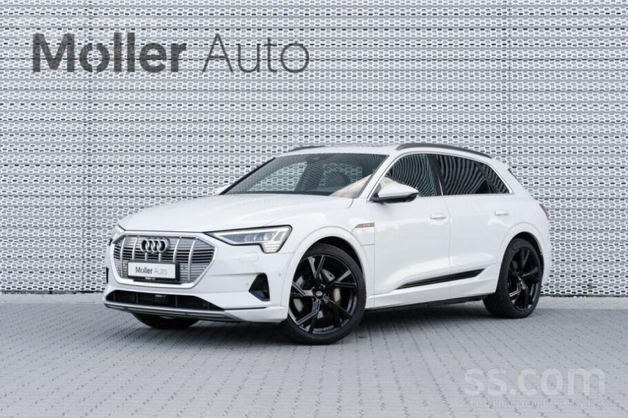 White Audi E-Tron 2020 in Riga, with an engine capacity of 0.00 L and mileage of 95 thousand km for 26700 €, photo 1 on AUTOMOTO.COM.LV